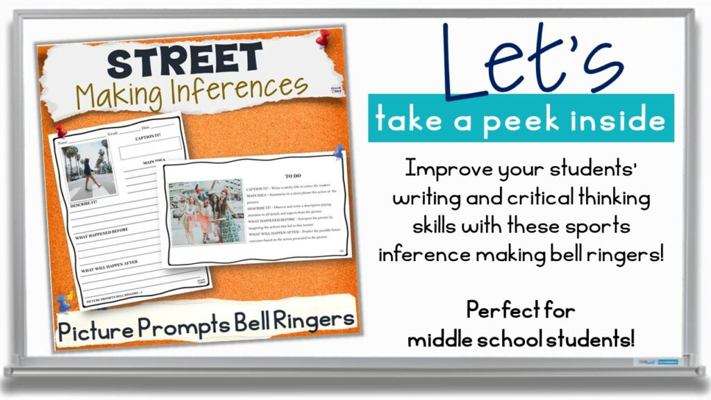 Making Inferences Street Pictures Writing Prompts - Print and Digital ...
