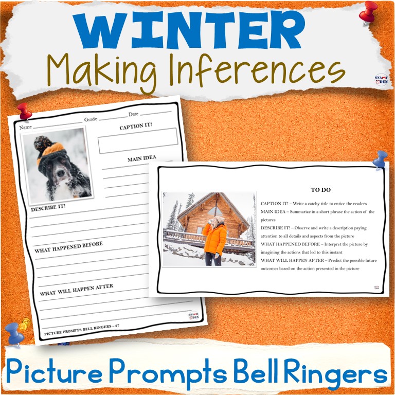 Making Inferences Winter Pictures Writing Prompts - Print and Digital ...