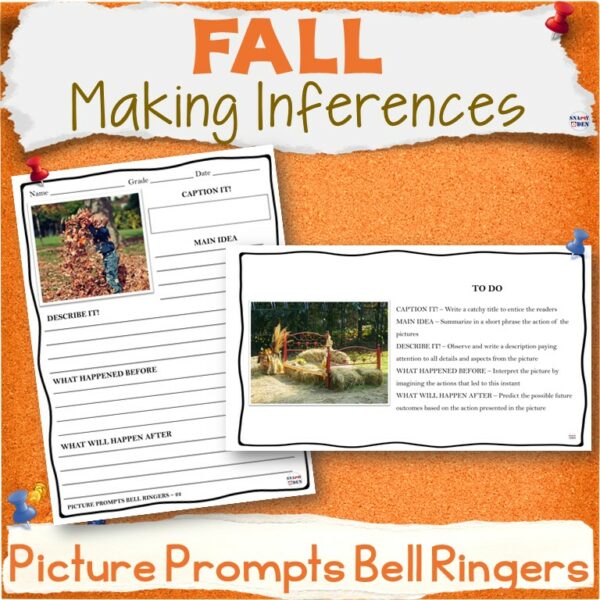 Making Inferences Fall Pictures Writing Prompts - Print and Digital ...