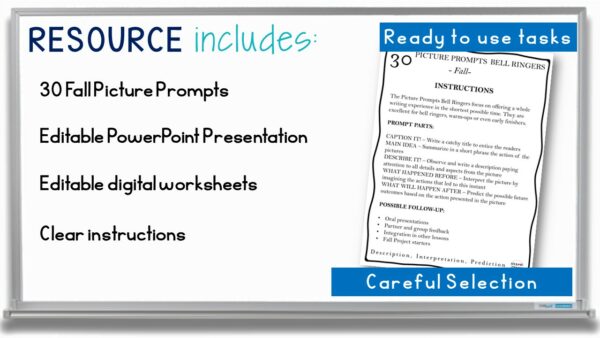 Making Inferences Fall Pictures Writing Prompts - Print and Digital ...