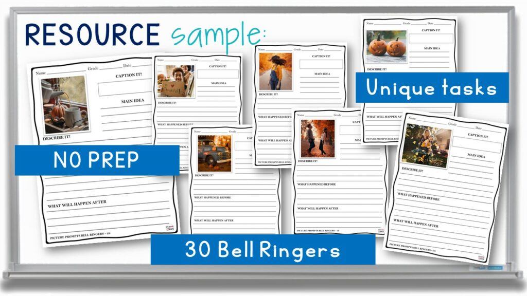 Making Inferences Fall Pictures Writing Prompts - Print and Digital ...