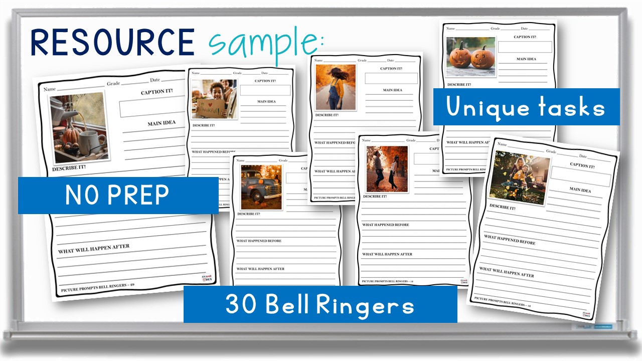 Making Inferences Fall Pictures Writing Prompts - Print and Digital ...