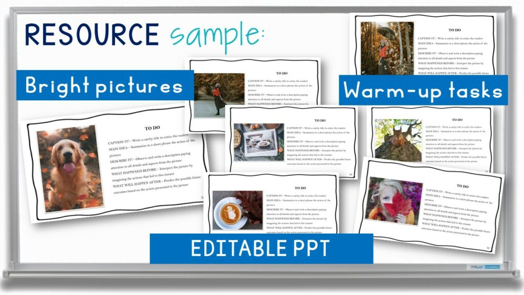 Making Inferences Fall Pictures Writing Prompts - Print and Digital ...