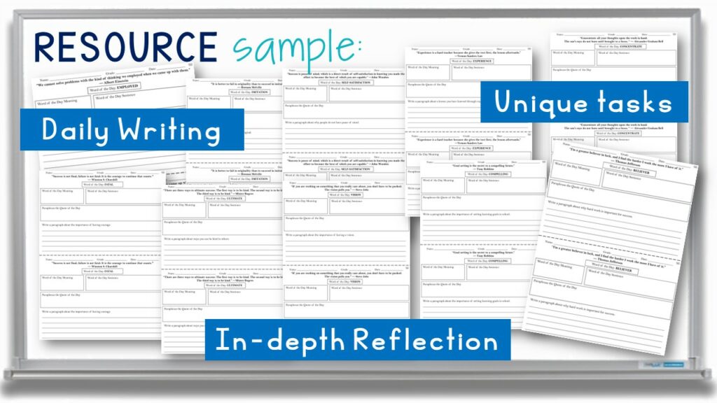 Quote of the Day Morning Work - Success and Failure Warm-ups - Print ...