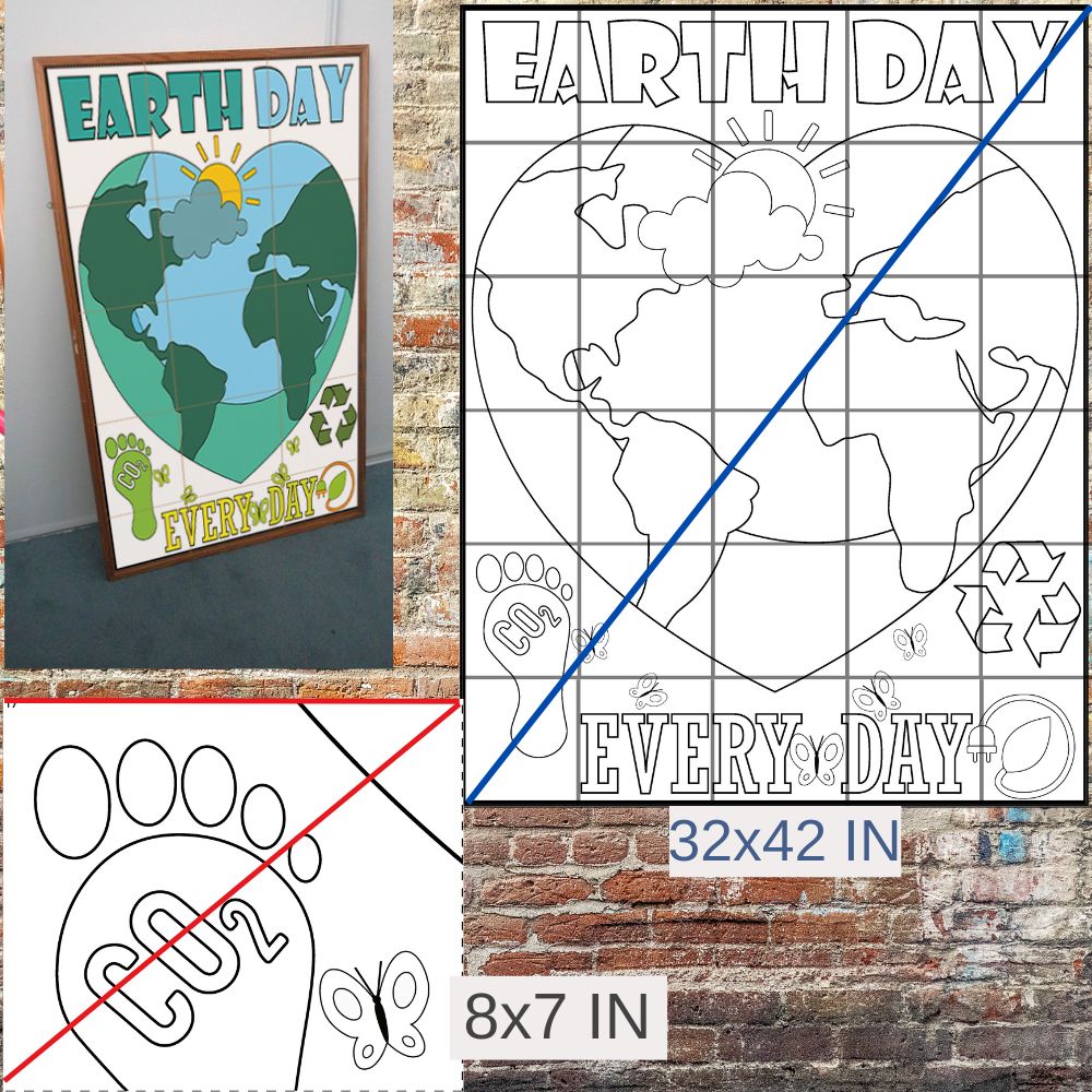 Earth Day Collaborative Mural Project | Earth Day Bulletin Board | Made ...