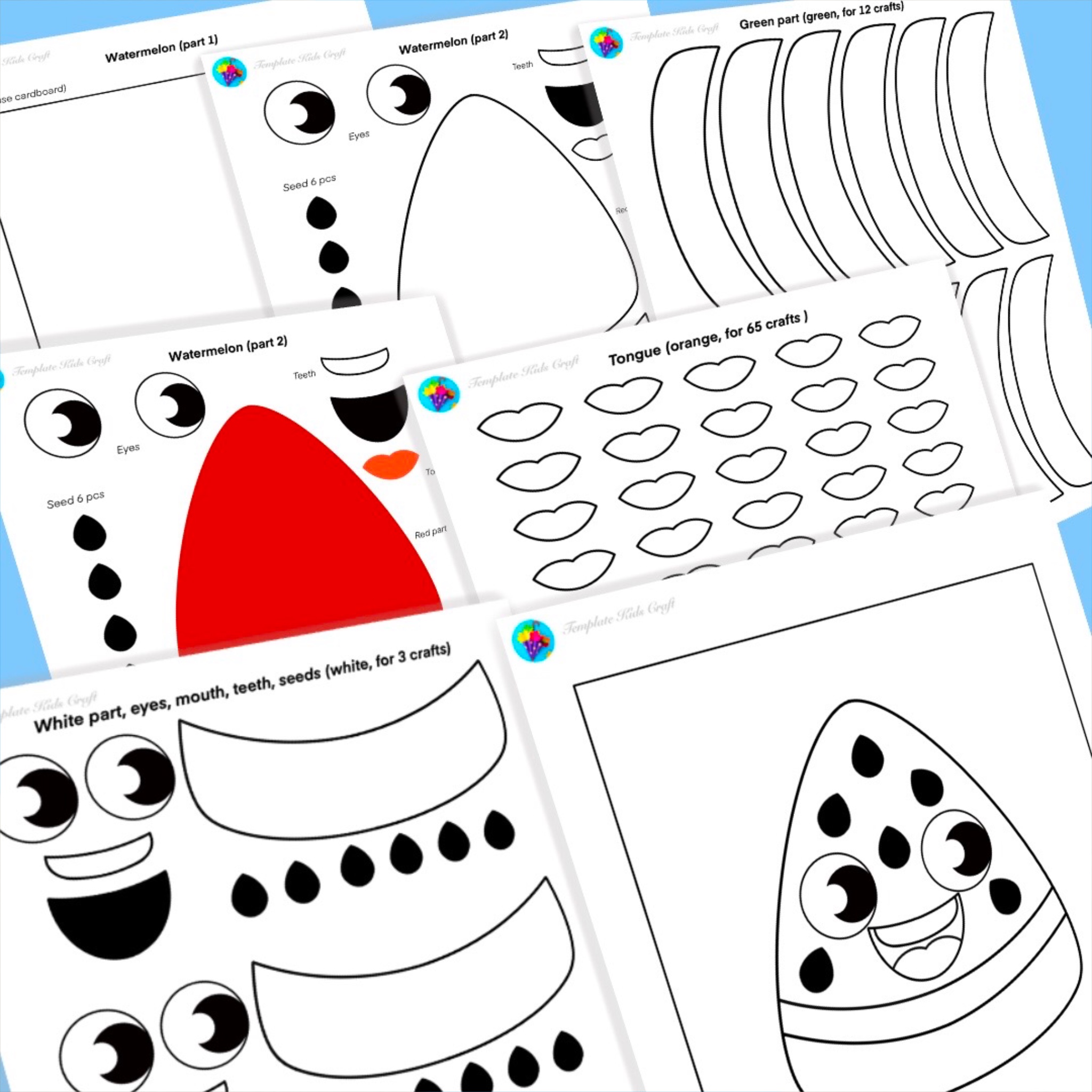 Watermelon Craft End of Year Summer Fruit Beach Day Vacation Crafts ...