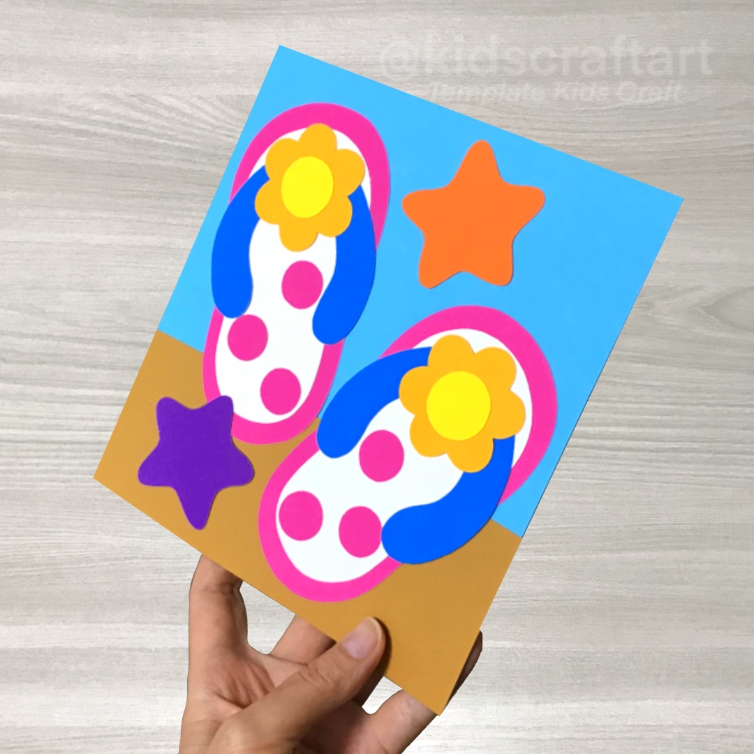 Flip Flops Craft End Year Summer Sea Starfish Ocean Beach Day Vacation ...