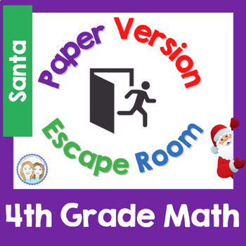 No Prep 4th Grade Math Escape Room | Christmas Paper Escape Room ...
