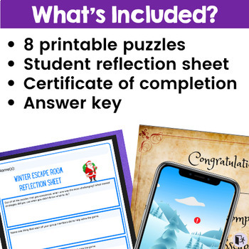 No Prep 4th Grade Math Escape Room | Christmas Paper Escape Room ...