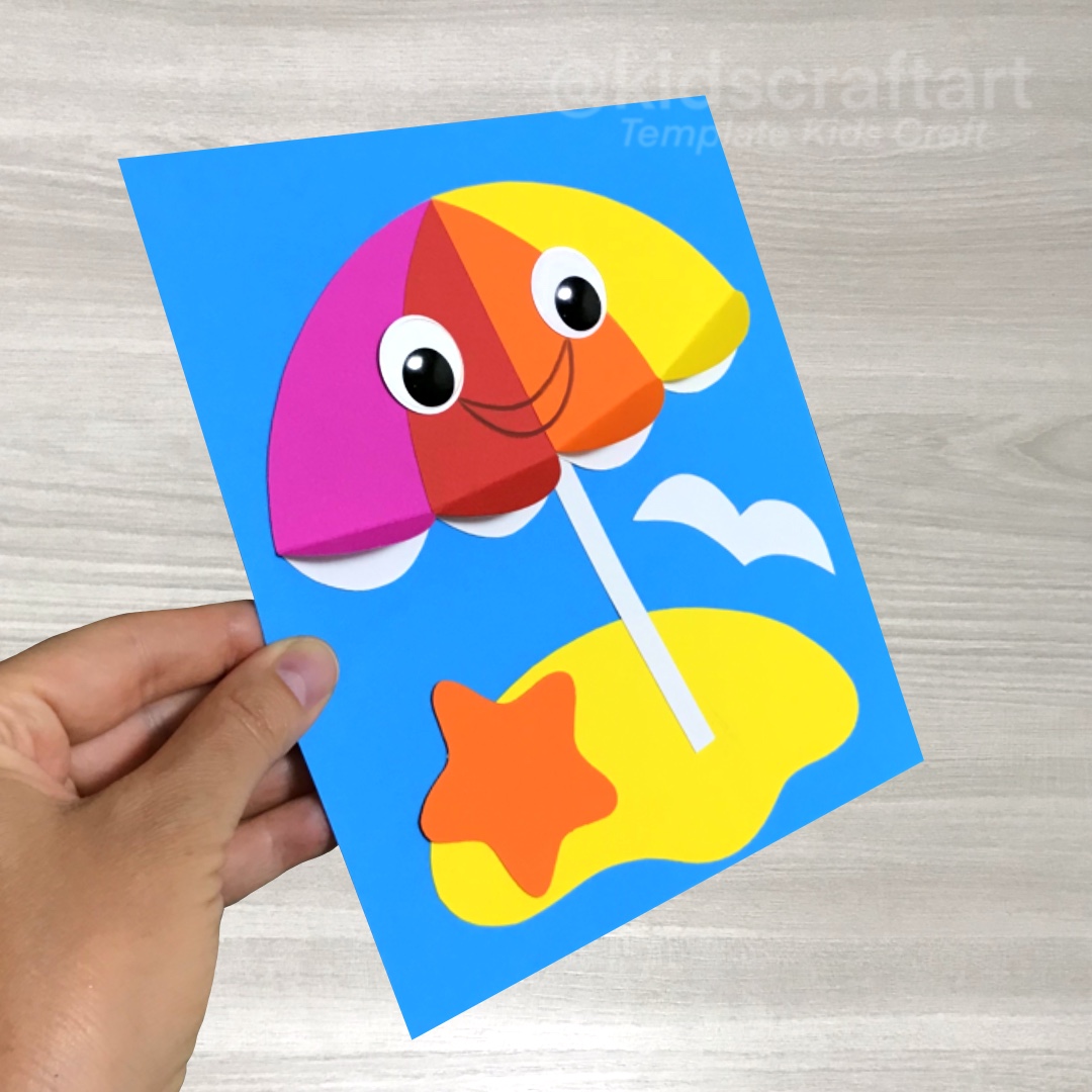Beach Umbrella Craft End Year Summer Sea Starfish Gull Ocean Beach Day ...