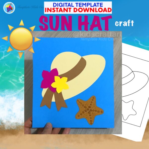 Flower Sun Hat Craft End of Year Summer Beach Day Starfish Vacation ...