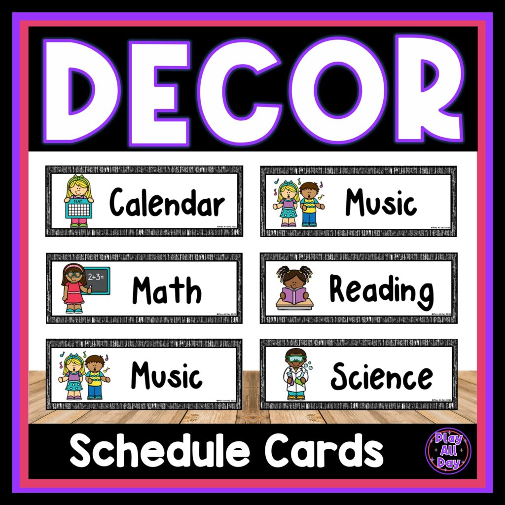 EDITABLE Schedule Cards | Daily Classroom Schedule Display | Made By ...