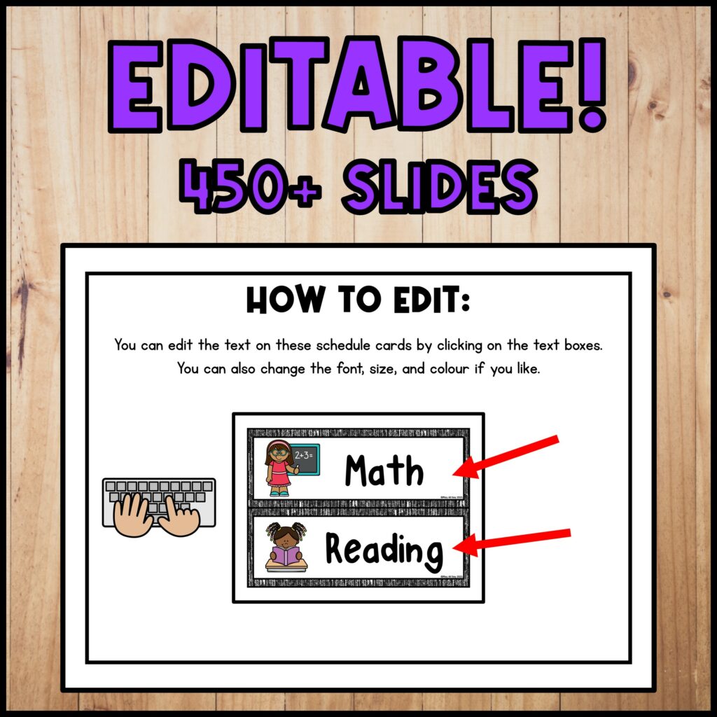 EDITABLE Schedule Cards | Daily Classroom Schedule Display | Made By ...