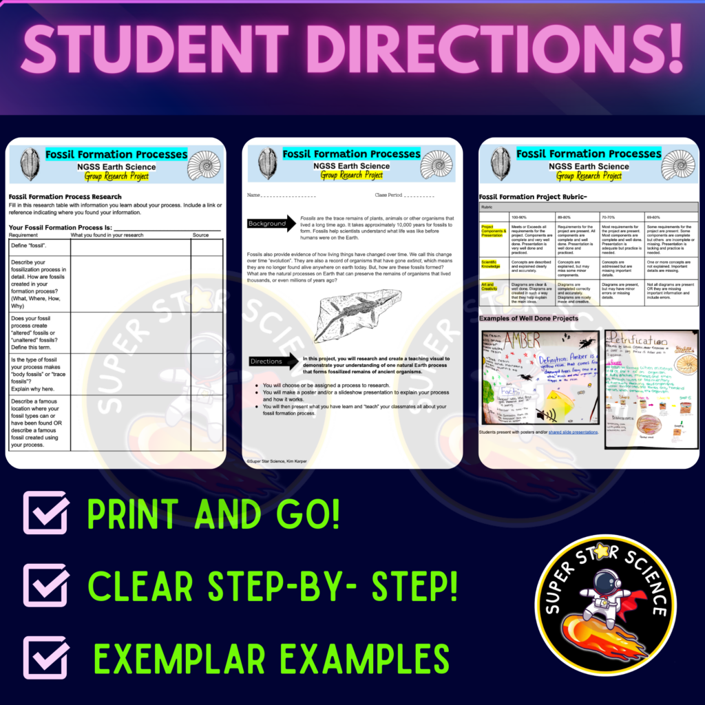 Fossil Project Earth Science STEM Research Poster & Presentation ...