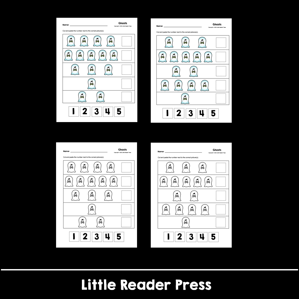 Ghosts Cut & Paste Halloween Worksheets | Made By Teachers