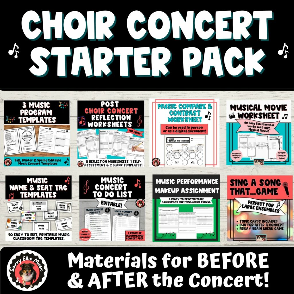 Choir Concert Starter Pack - 8 products for success! Save time & money ...