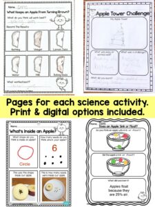 Apple Science Experiments & STEM, Apples Science Activities Fall ...
