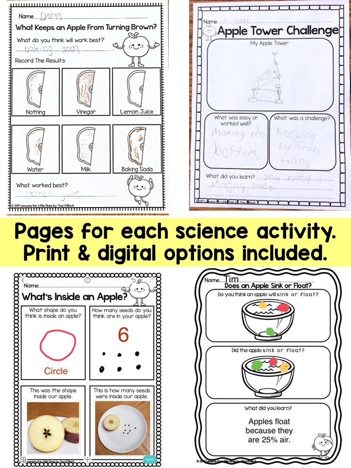 Apple Science Experiments & STEM, Apples Science Activities Fall ...