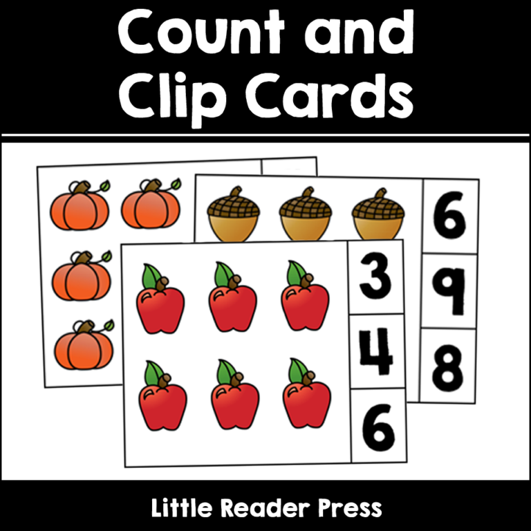 Fall Objects 0-10 Count and Clip Cards | Made By Teachers