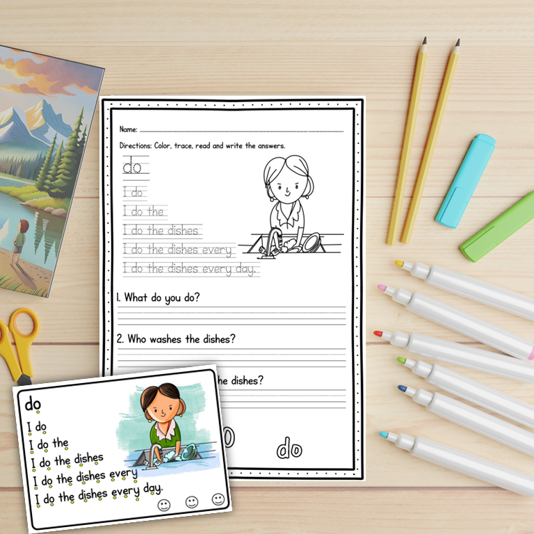 Guided Reading Verb 2 Dolch Sight Words Practice Task Cards and ...