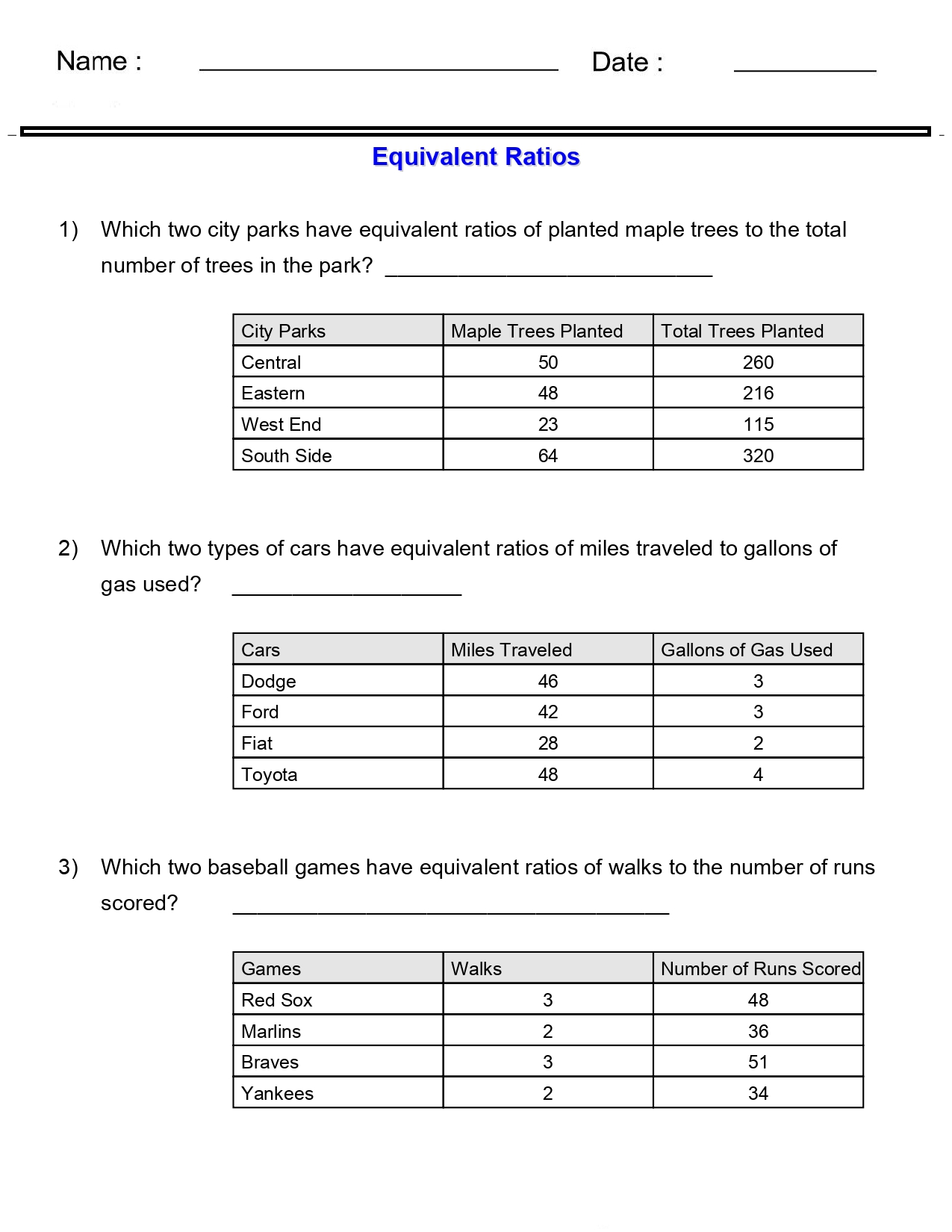 Ratio Worksheets - Equivalent Ratio Worksheets - Master ratios | Made ...