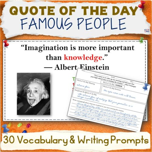 Quote of the Day Morning Work - Famous People Bell Ringers - Print and ...