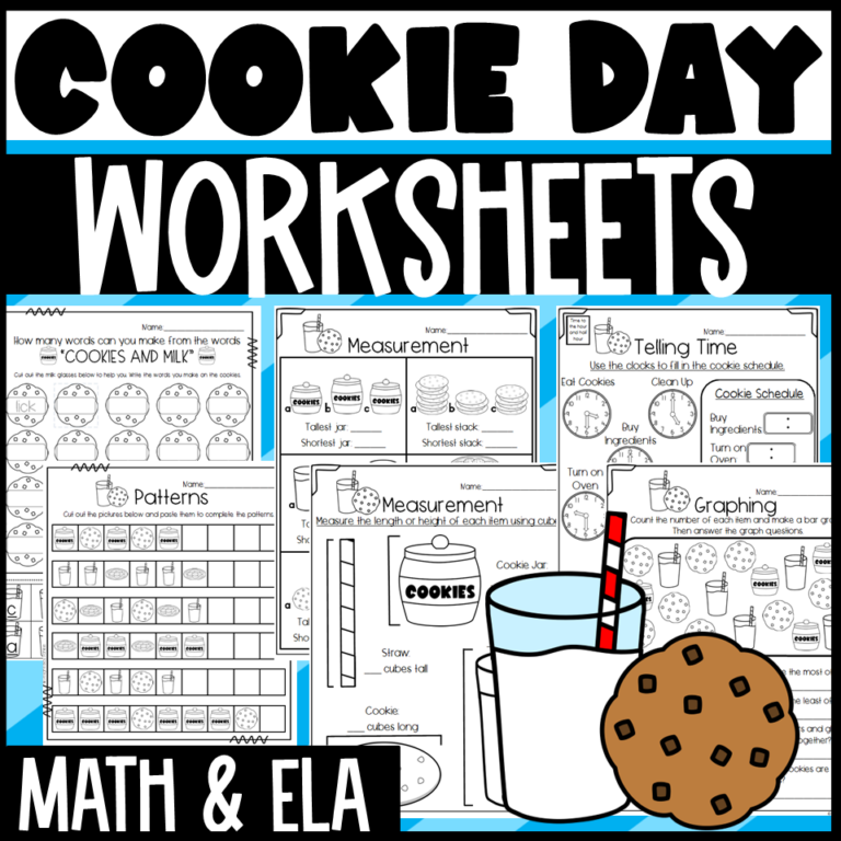 Cookie Day Themed Activities and Worksheets: End of the Year Review ...
