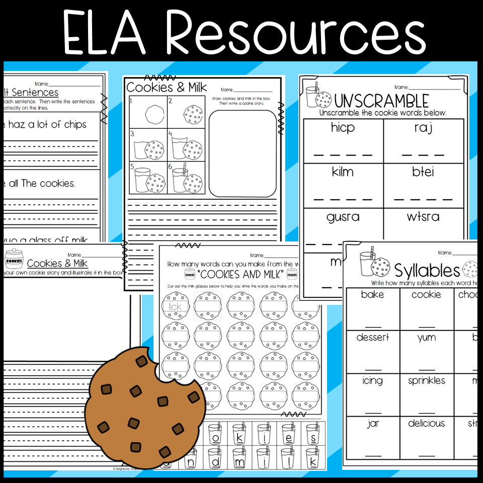 Cookie Day Themed Activities and Worksheets: End of the Year Review ...