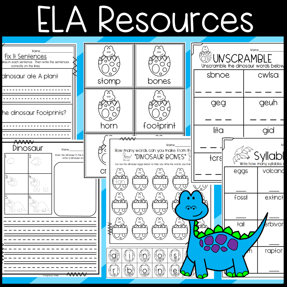 Dinosaur Day Themed Activities and Worksheets: End of Year Review ...
