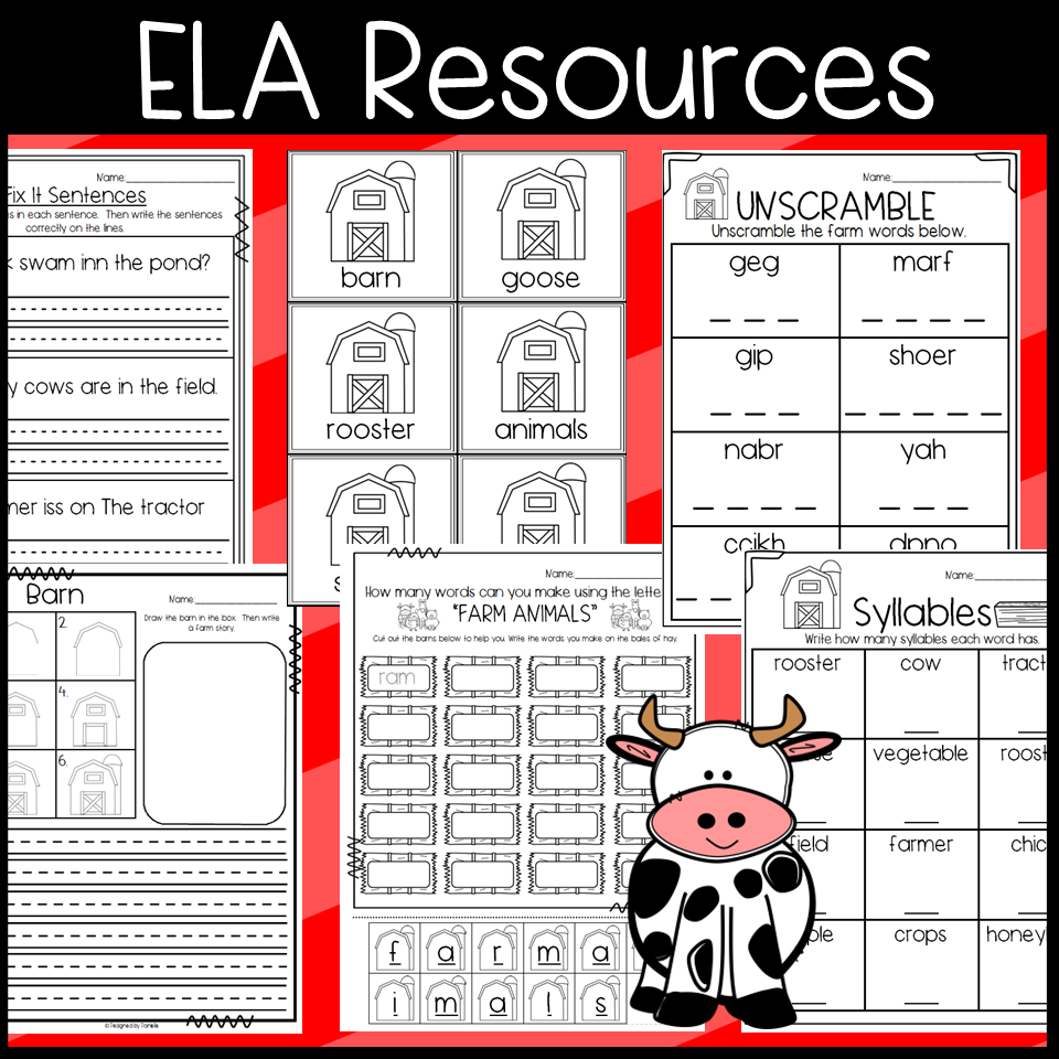 Farm Day Themed Activities and Worksheets: End of Year Review | Made By ...