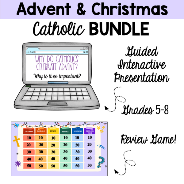 Catholic Advent and Christmas Bundle: Interactive Presentation and ...