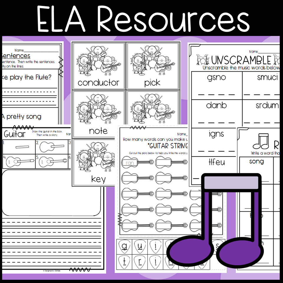 Music Day Themed Activities and Worksheets: End of Year Review | Made ...