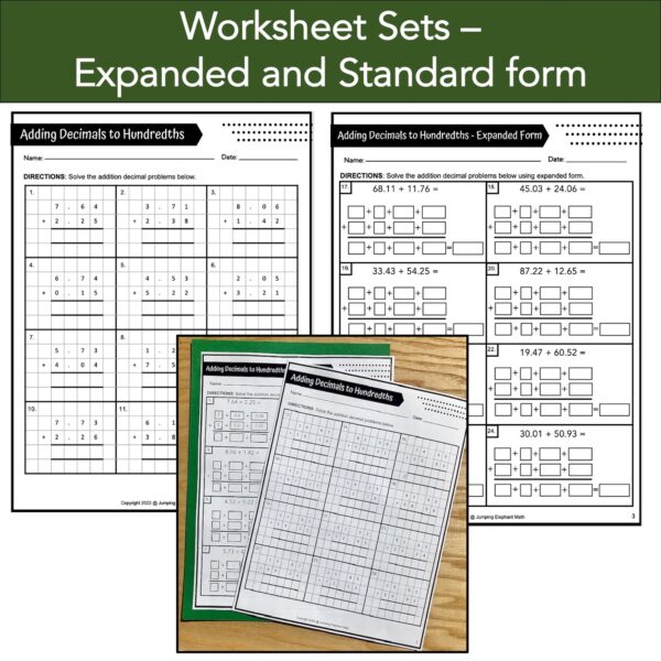 Adding Decimals No Regrouping with Place Value Discs Google Slides and ...