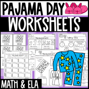 Pajama Day Themed Activities and Worksheets: End of the Year Review ...