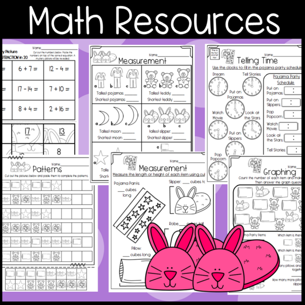 Pajama Day Themed Activities and Worksheets: End of the Year Review ...