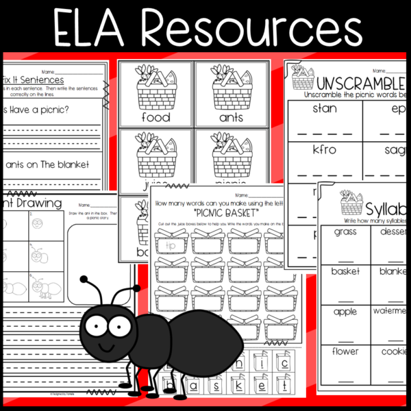 Picnic Day Themed Activities and Worksheets: End of the Year Review ...