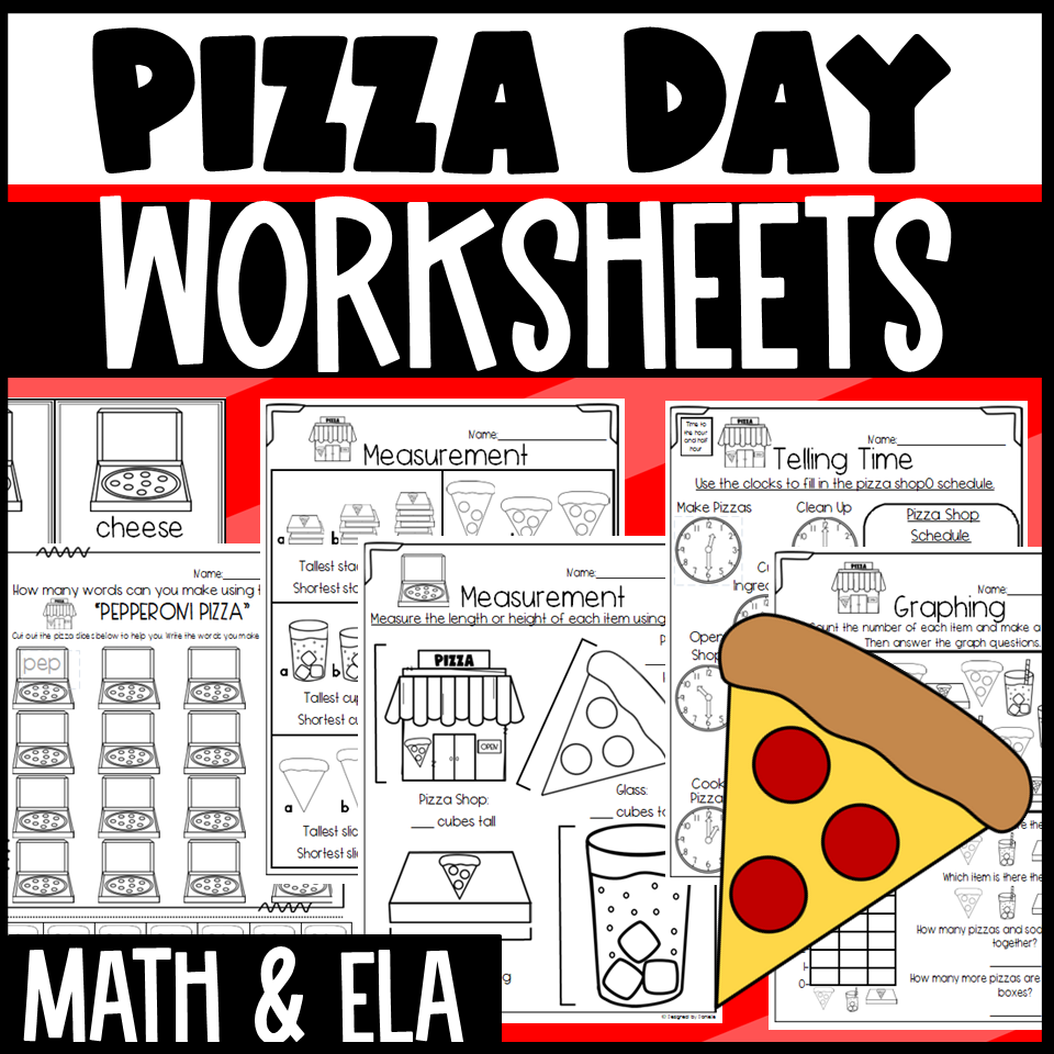Pizza Day Themed Activities and Worksheets: End of Year Review | Made ...