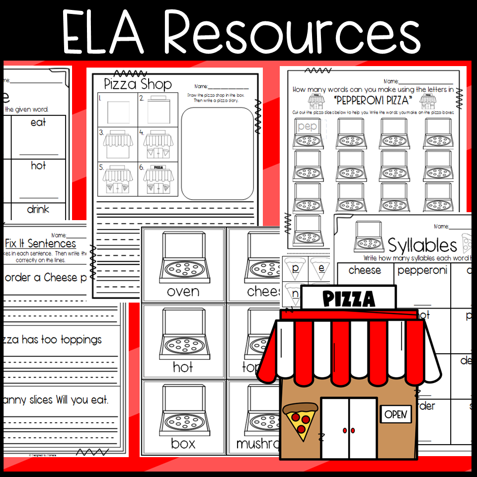 Pizza Day Themed Activities and Worksheets: End of Year Review | Made ...