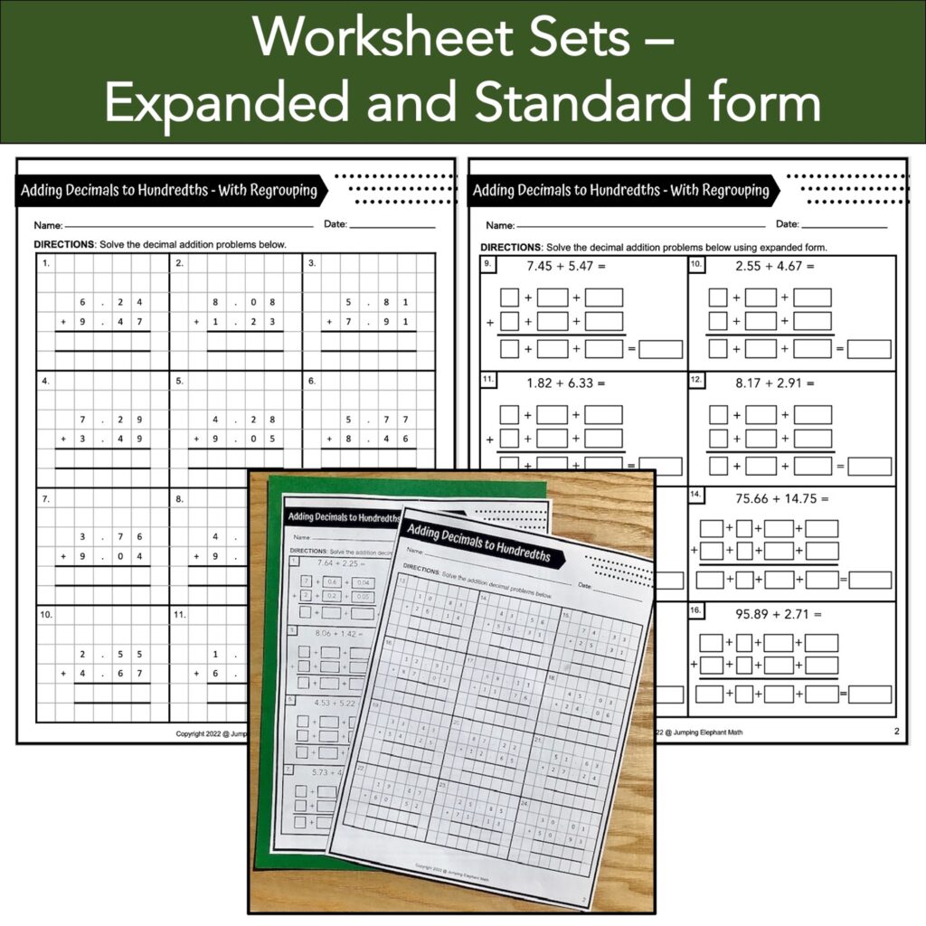 Adding Decimals with Regrouping with Place Value Discs Google Slides ...
