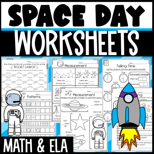 Space Day Themed Activities and Worksheets: End of Year Review - Made ...