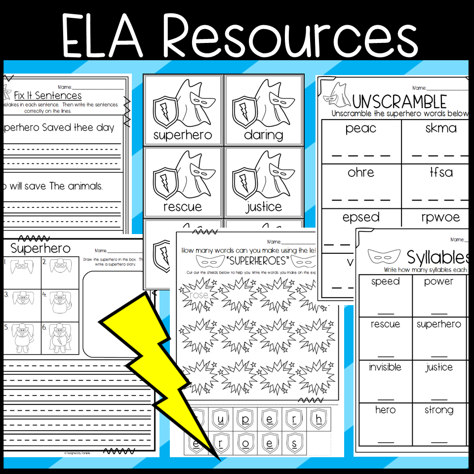 Superhero Day Themed Activities and Worksheets End of Year Review ...