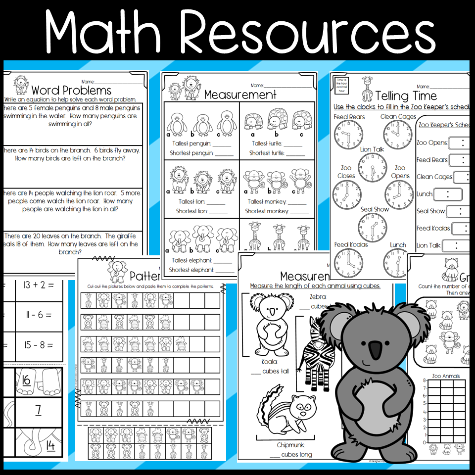 Zoo Day Themed Activities and Worksheets: End of Year Review | Made By ...