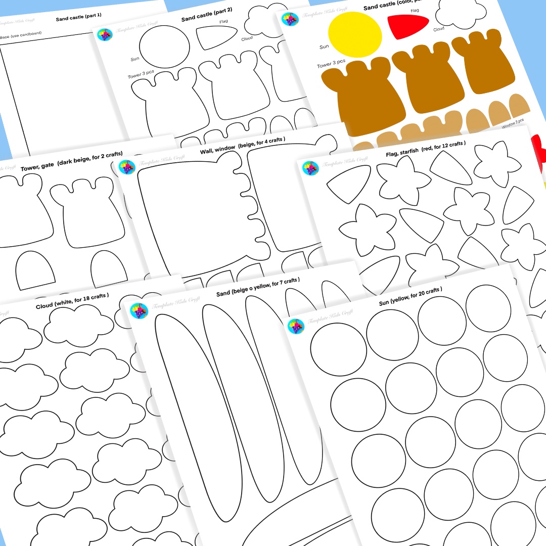 Build Sand Castle Craft End Year Summer Sea Starfish Ocean Beach Day ...