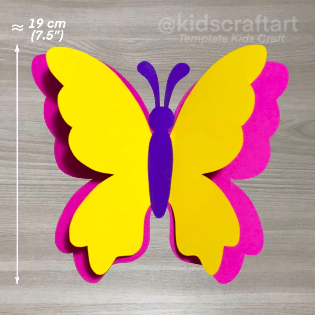 3D Butterfly Craft Spring Summer Bug Insect Bulletin Board Decor Build ...