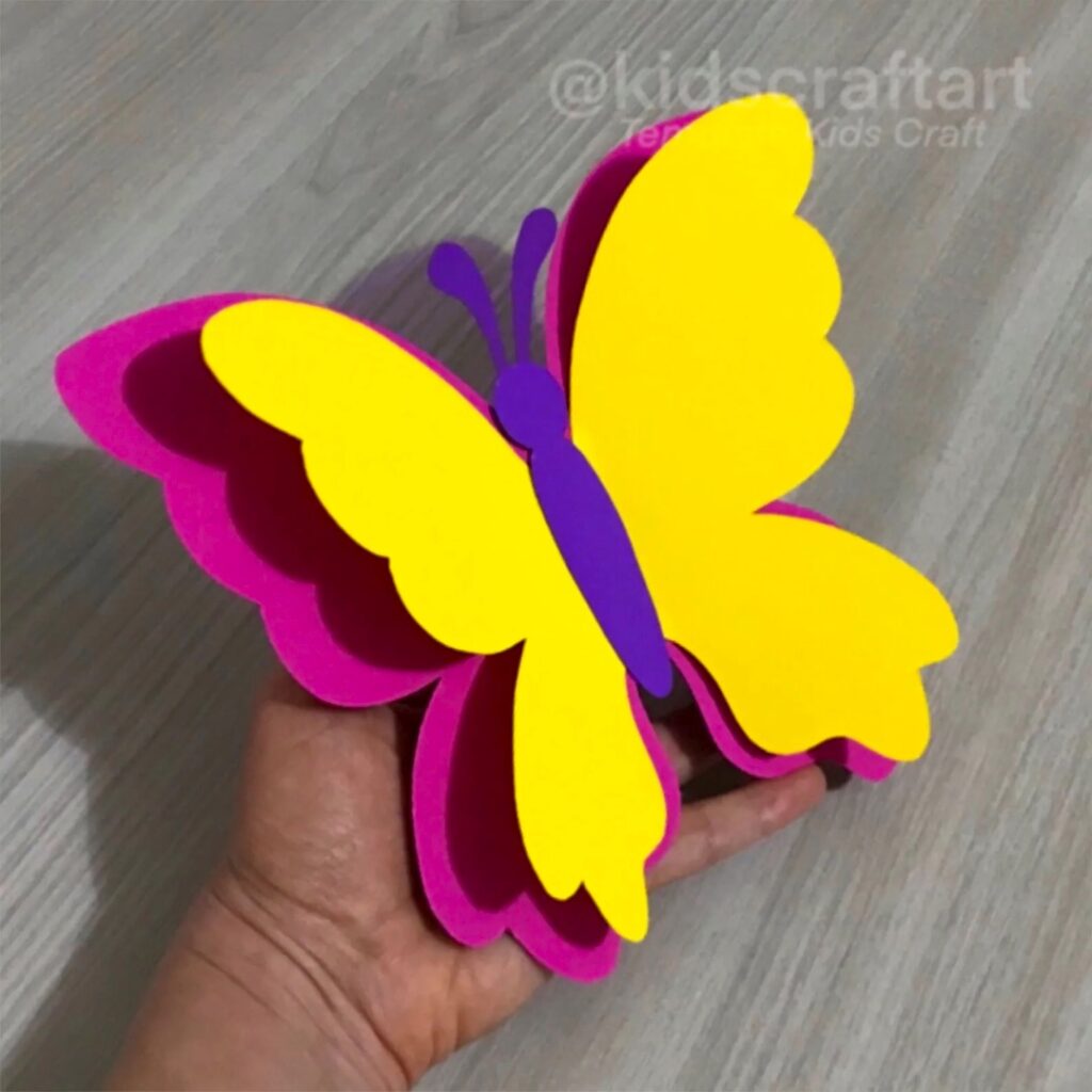 3D Butterfly Craft Spring Summer Bug Insect Bulletin Board Decor Build ...