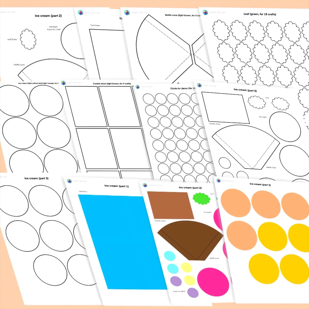 Summer Ice Cream Cone Craft End of Year Activities Printable Template ...