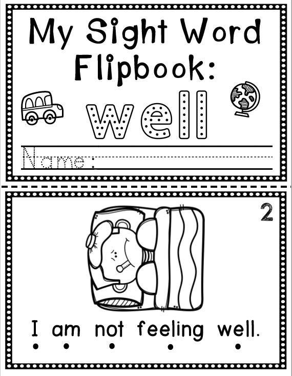 Sight Word Flip Book (Flipbook) - WELL | Made By Teachers