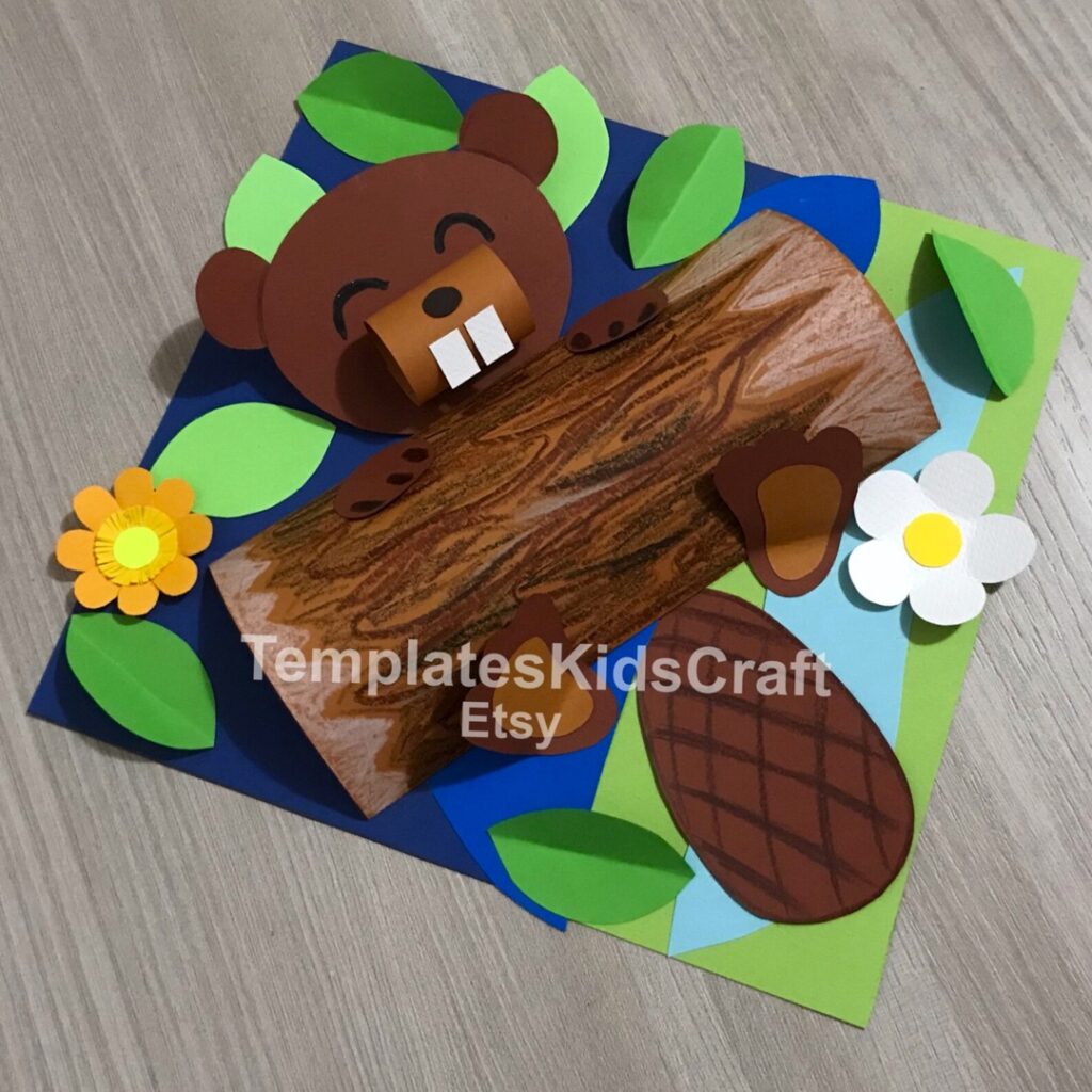 Beaver Craft Forest Woodland Summer Activities Canada National Animal ...