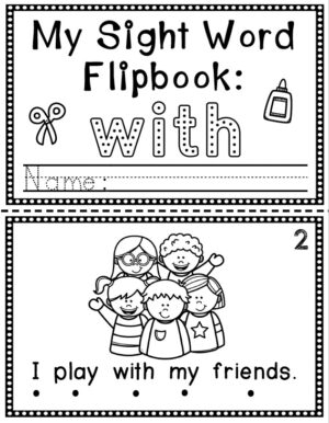 Sight Word Flip Book (Flipbook) - WITH | Made By Teachers