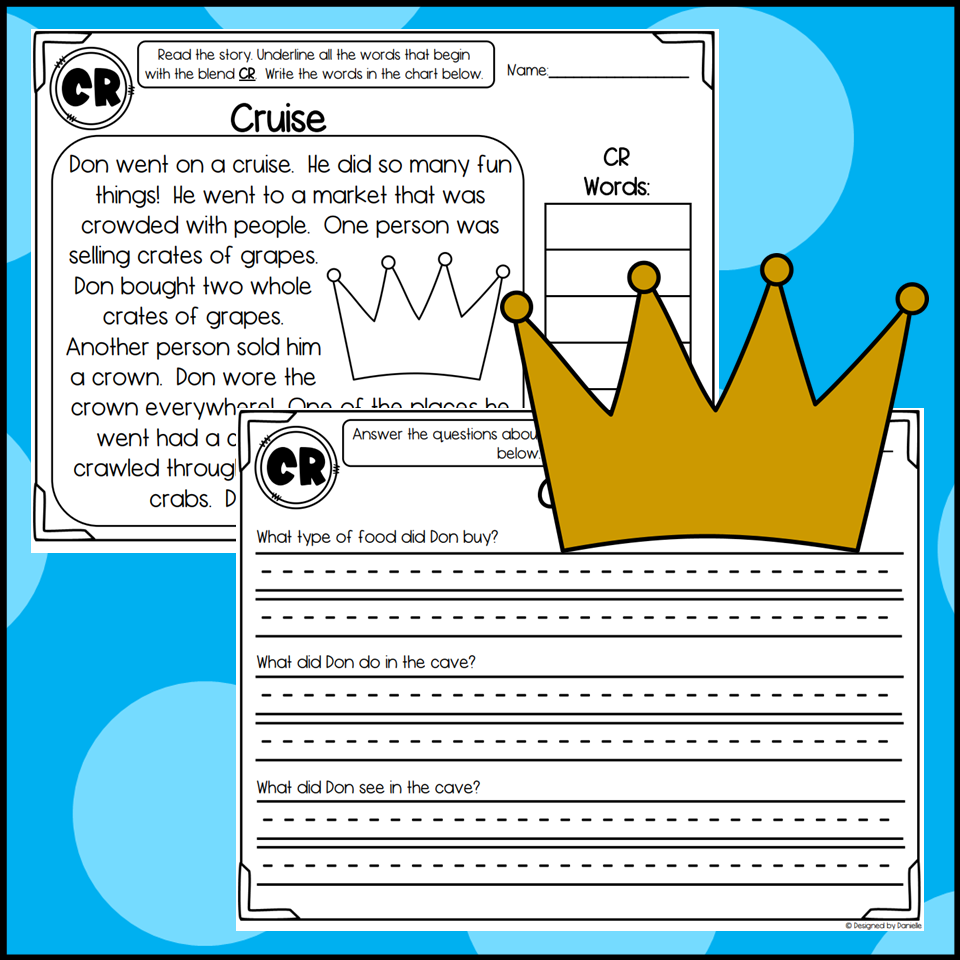 Beginning R Blends Reading Passages with Comprehension Questions | Made ...